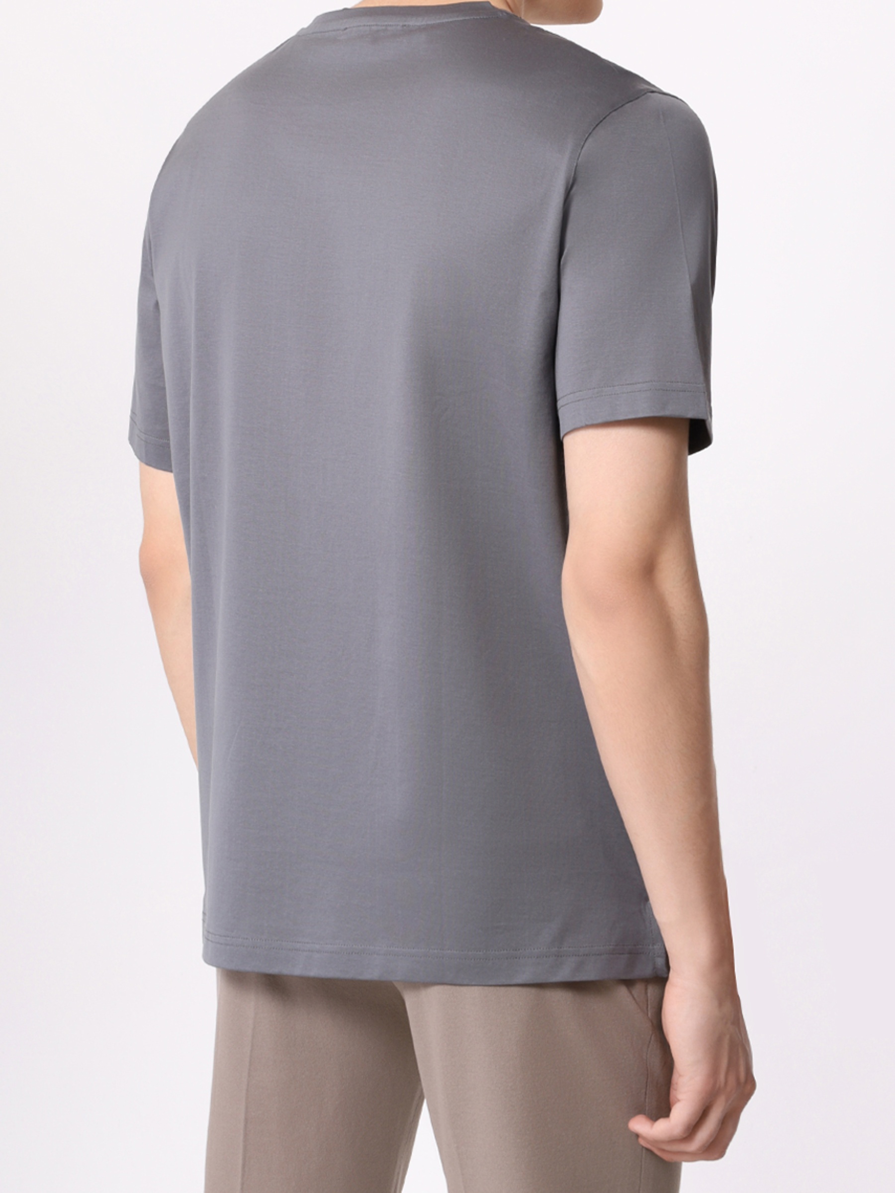 Футболка из хлопка цвет Серый купить в BML по цене 14 100 руб