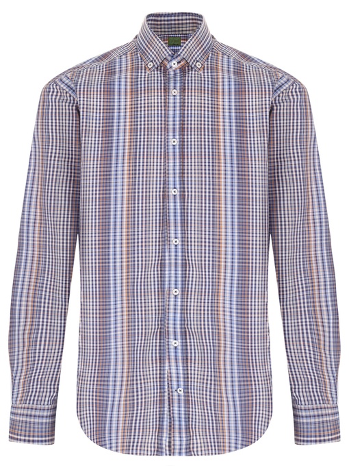 Рубашка Giuseppe из ткани Getzner цвет Синий купить в BML по цене 12 250 руб