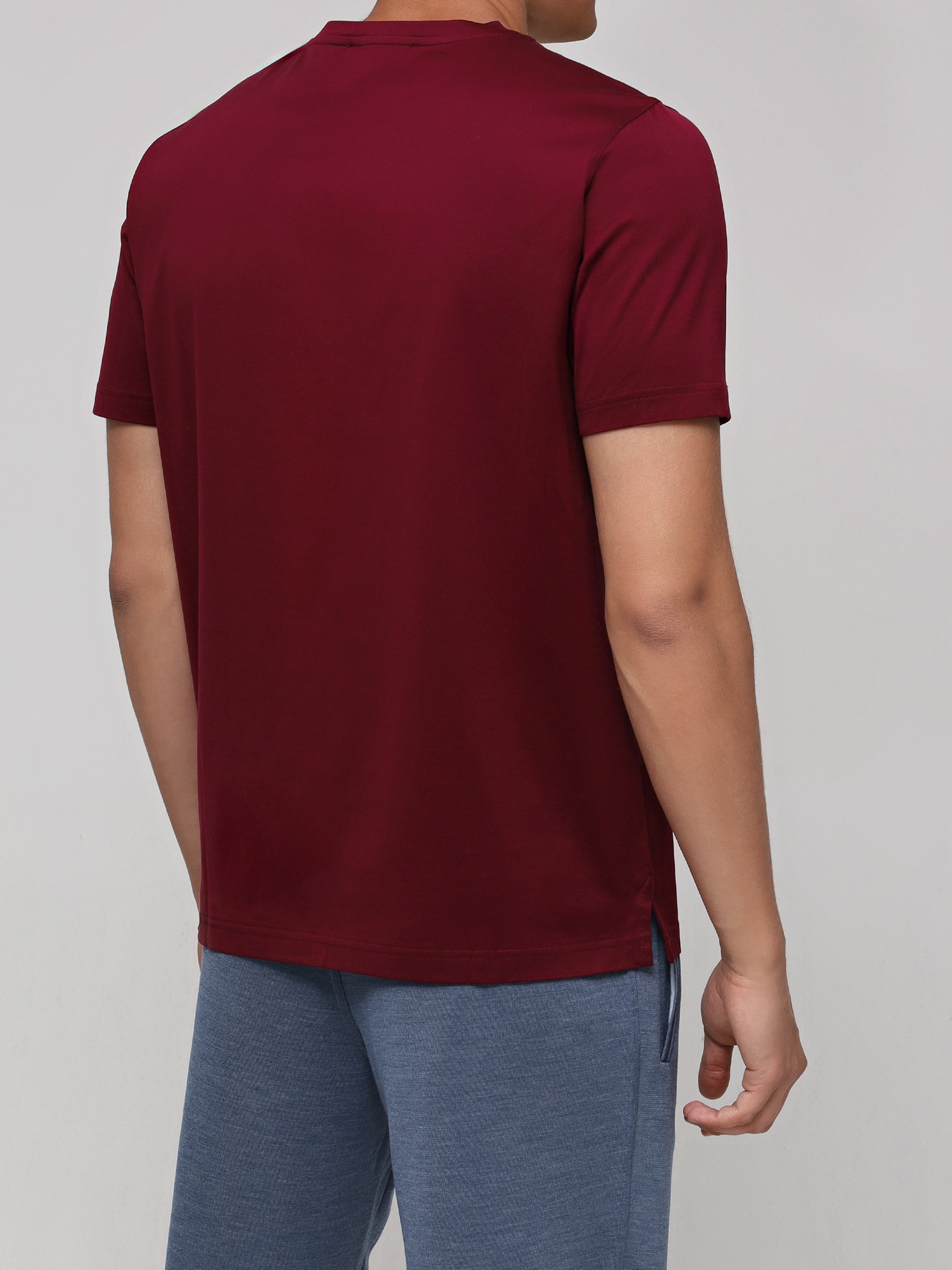 Футболка из египетского хлопка цвет Бордовый купить в BML по цене 14 850 руб