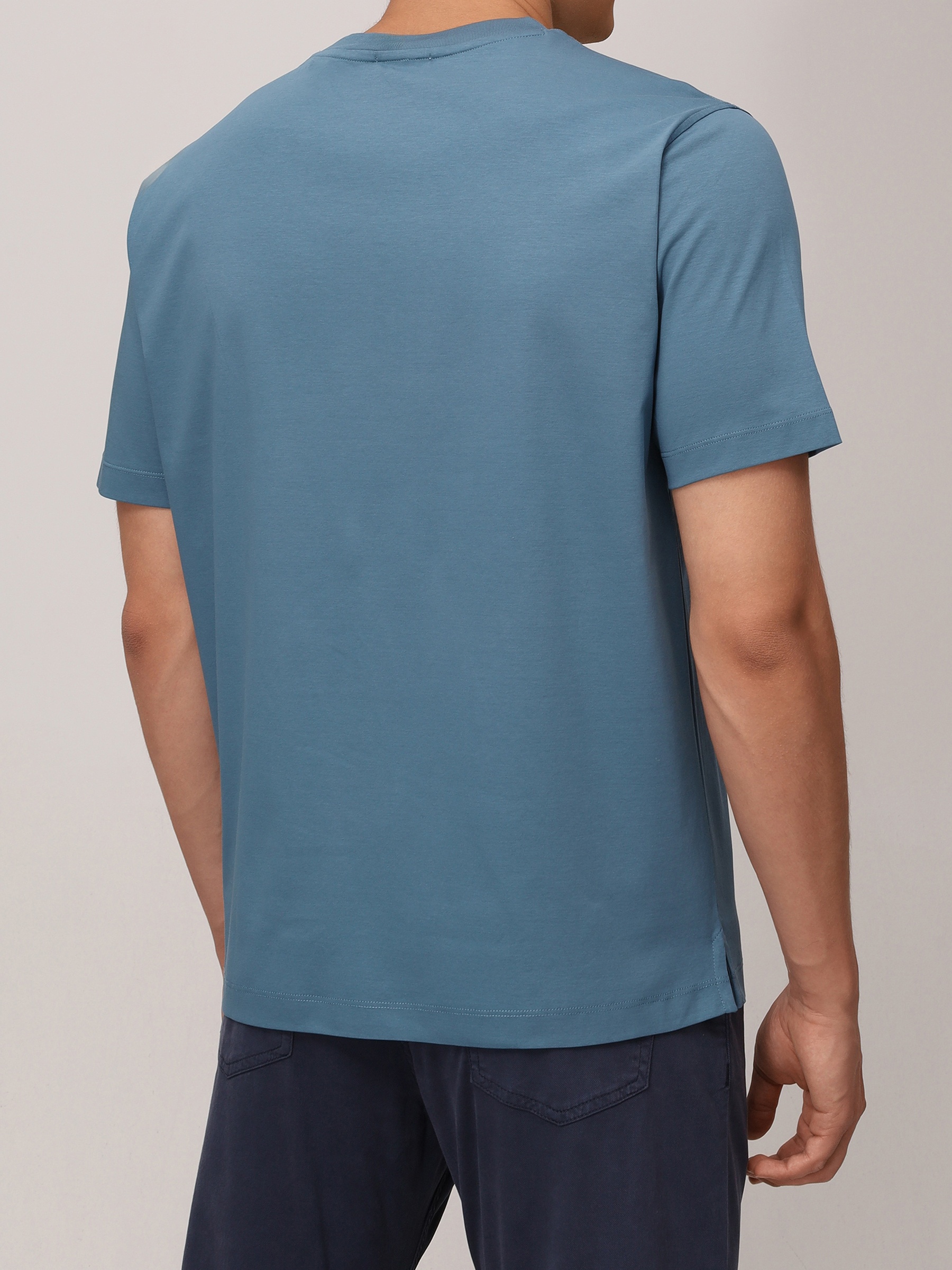 Футболка из египетского хлопка цвет Синий купить в BML по цене 7 910 руб