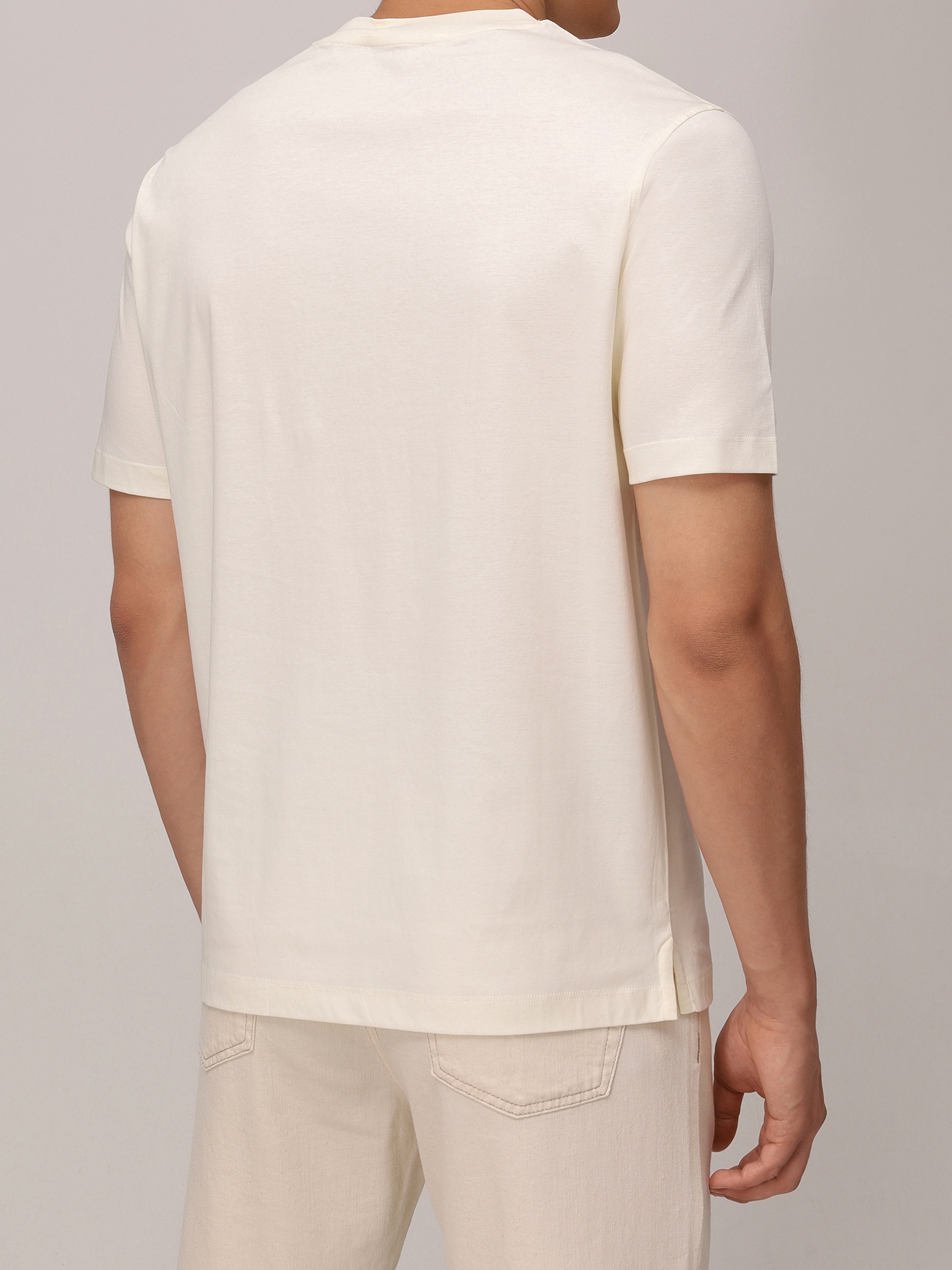 Футболка из египетского хлопка цвет Айвори купить в BML по цене 11 300 руб