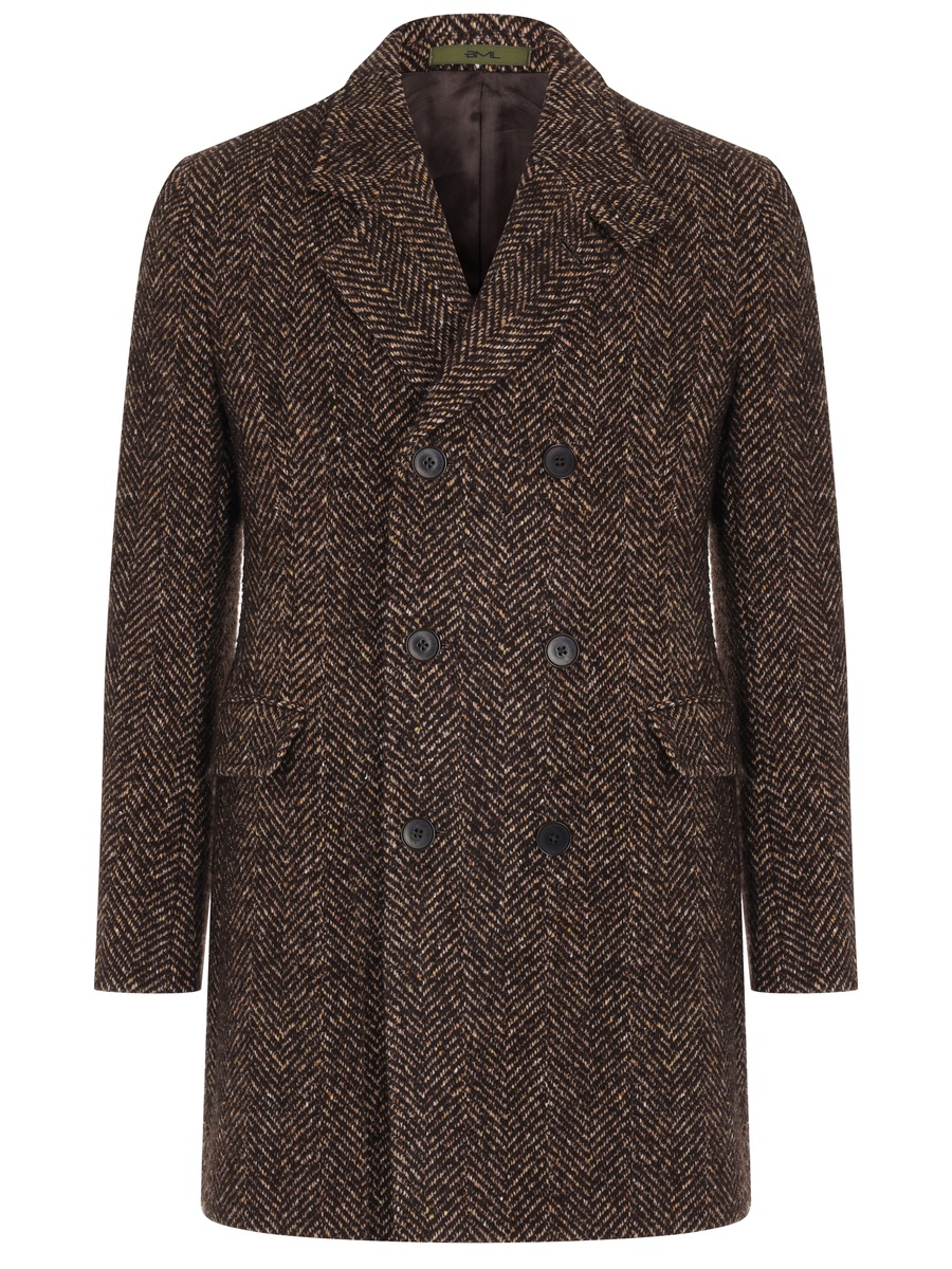 Пальто Delon из ткани Leomaster цвет Коричневый купить в BML по цене 58 000 руб